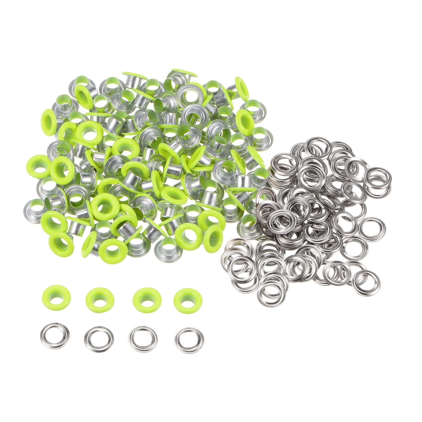 100set Grommets Kit Metal Eyelets 4mm Grommet Tool for Shoes Clothes ...