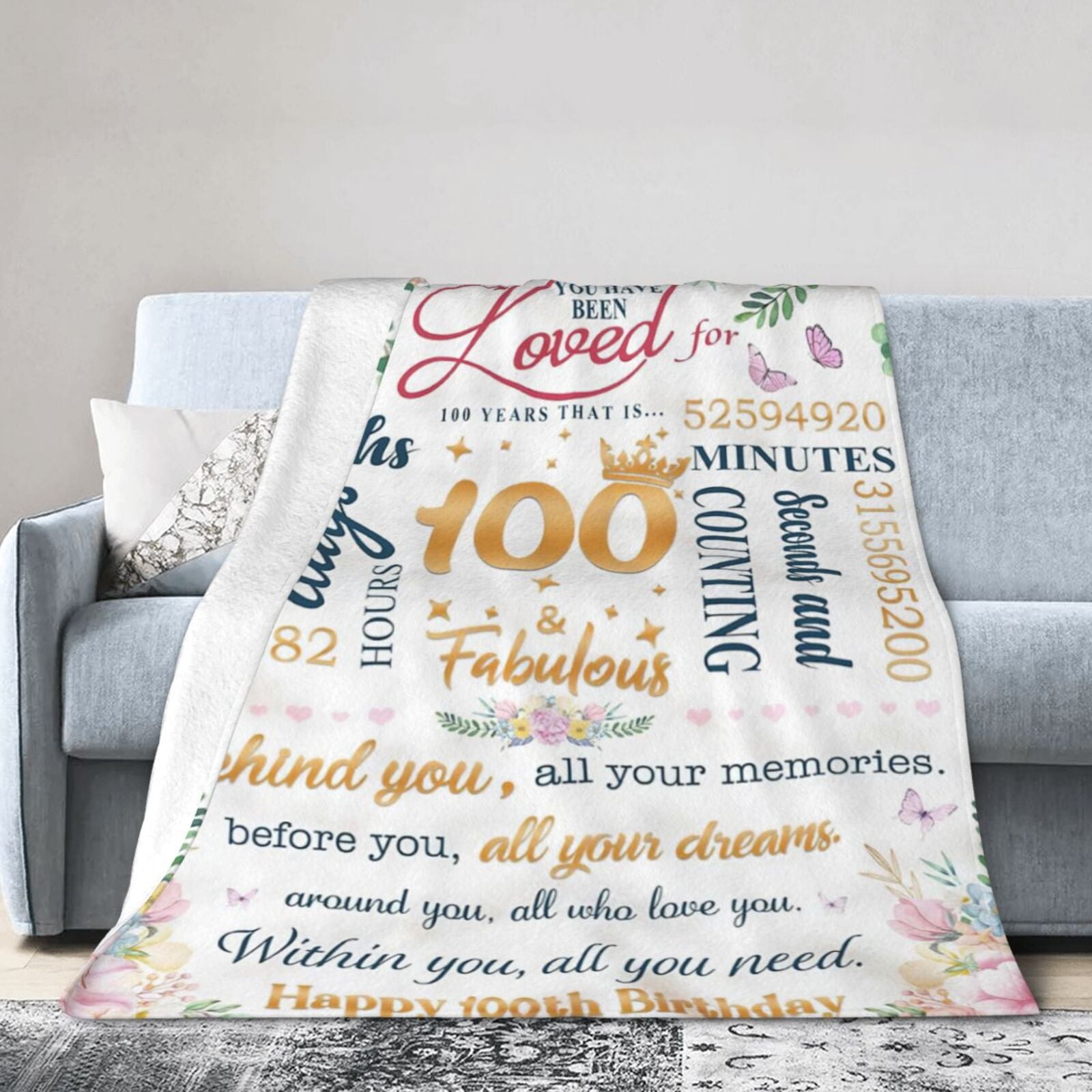 100th Birthday Gifts for Women, Gifts for 100 Old Woman, 100th Birthday ...