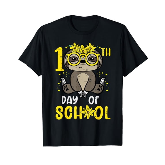 100th Day Of School Sloth T-Shirt for Toddlers - Cute Cartoon Design ...