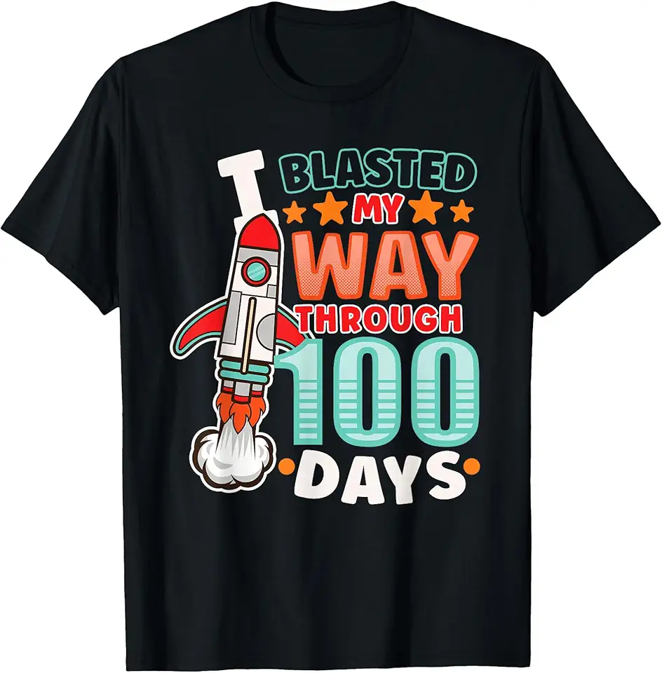 100th Day Of School Students Teachers Rocket Fan T-Shirt - Walmart.com