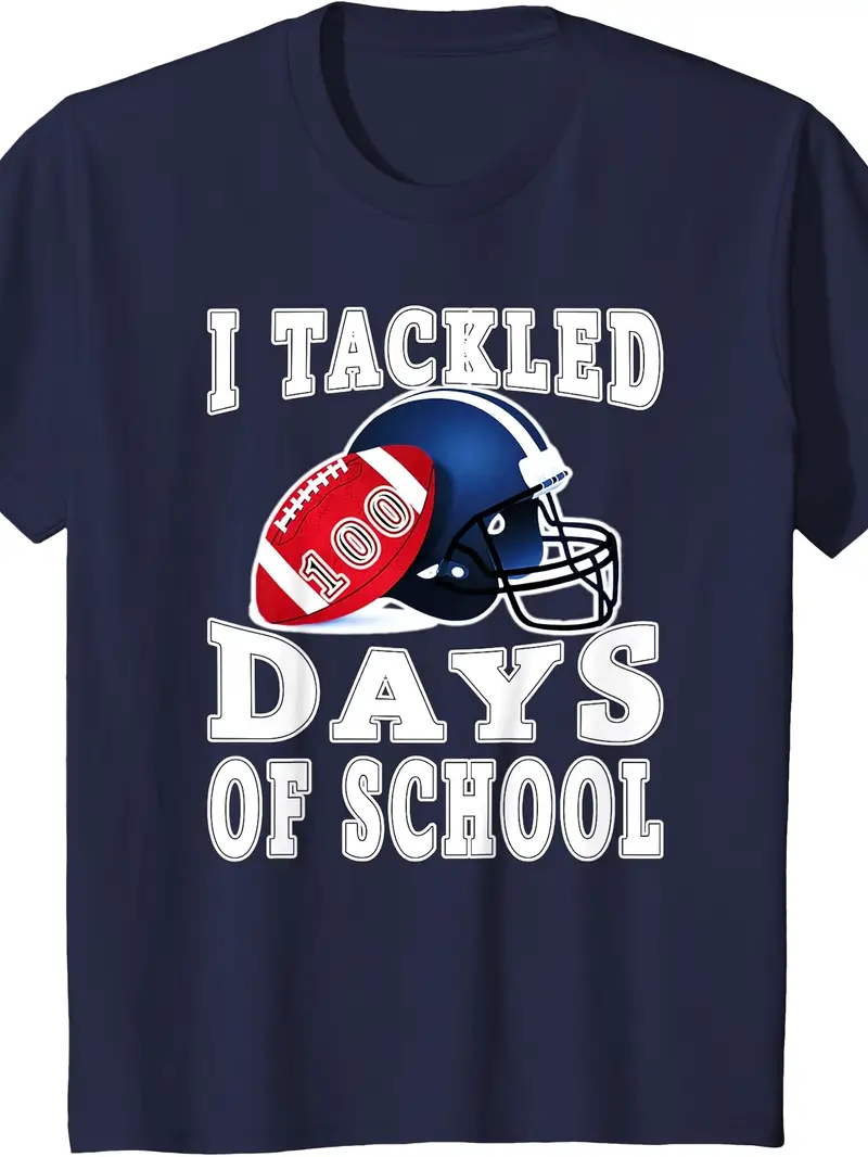 100th Day of School Student Teacher Football Gift Graphic Unisex Short ...