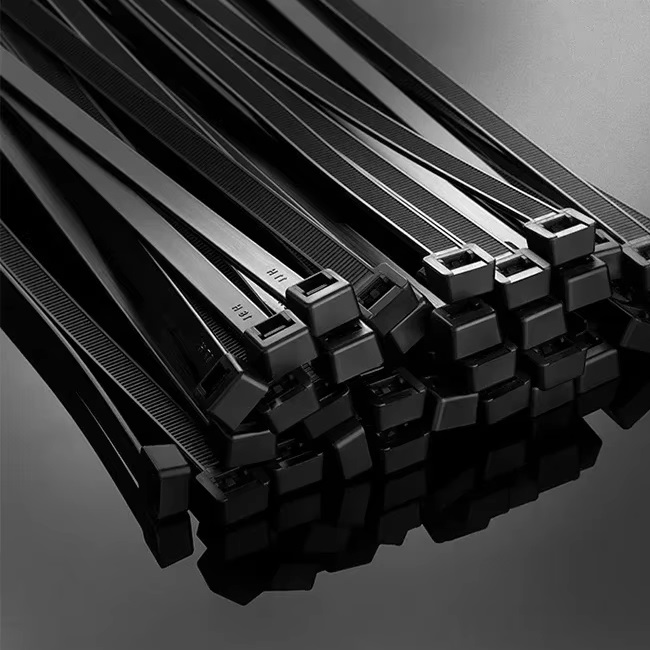 100x 6" Black Zip Ties Nylon Cable Fasteners Locking Plastic Cord Long ...