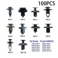 100x Car Rivets Clip Set Car Bumper Plastic Fastener Push Clips ...