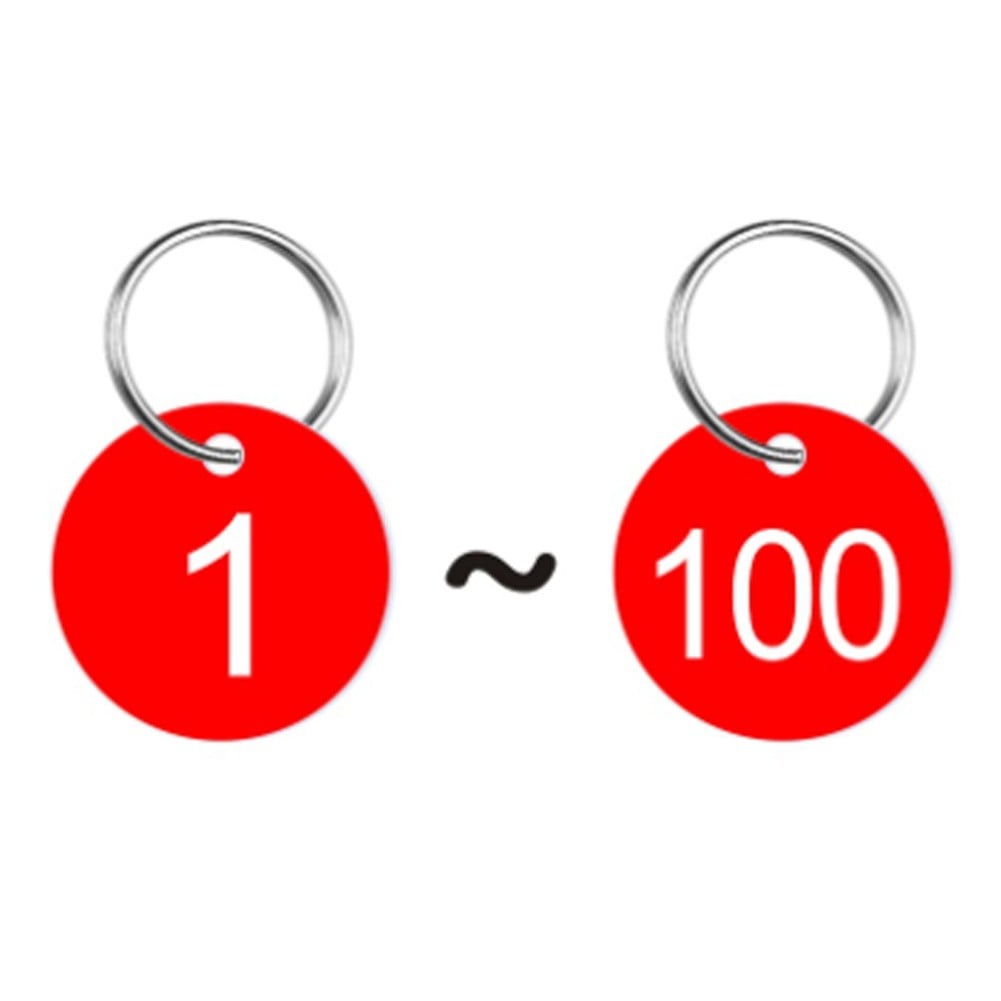 100x Engraved Number Discs: for Restaurants, Hotels, Gyms, and Clubs ...