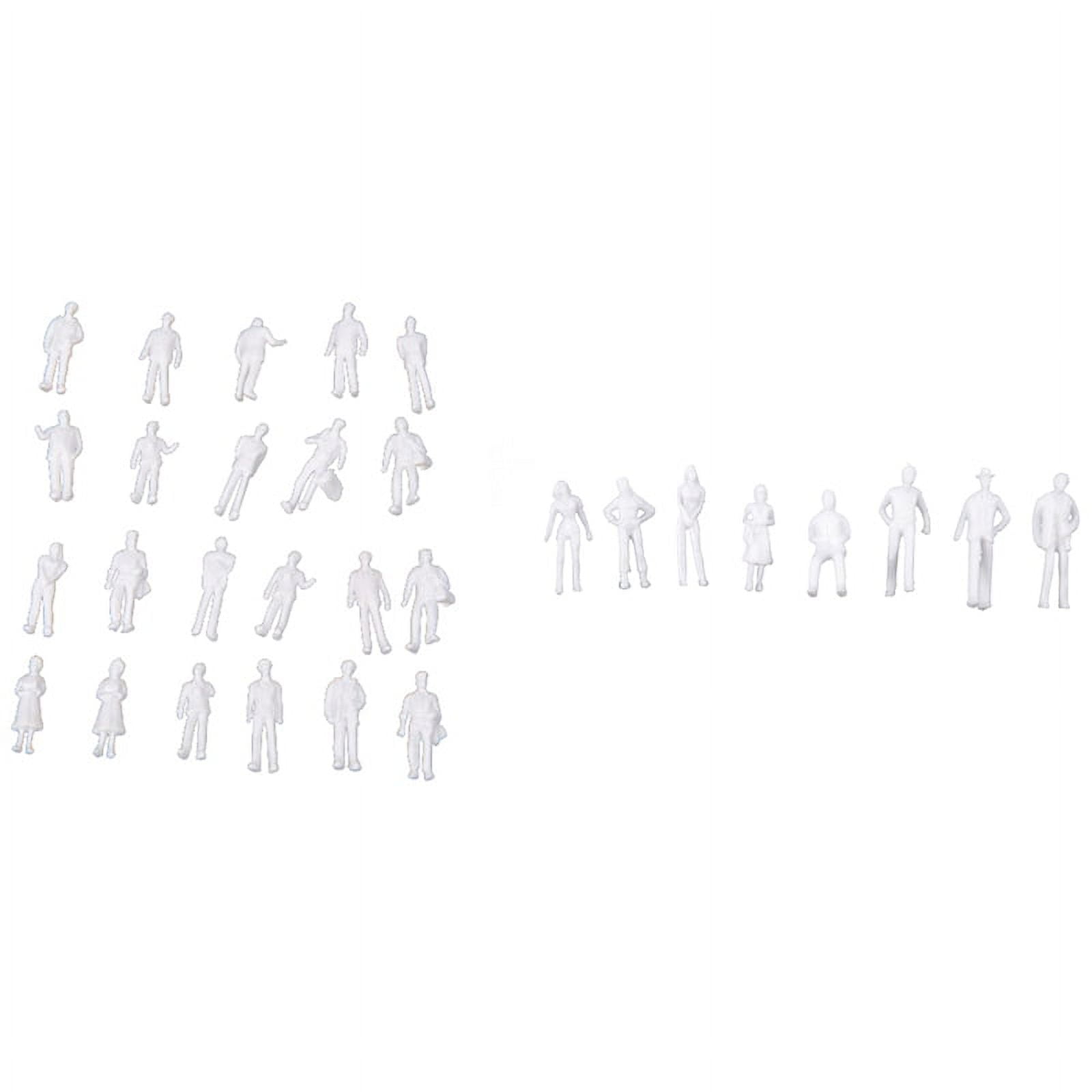 100x HO Scale 1:100 White Model People Unpainted Train Figures & 100x ...