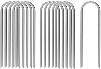 100x Metal Garden Stakes Tent Drip Line Irrigation Stakes,12 Inch Round ...