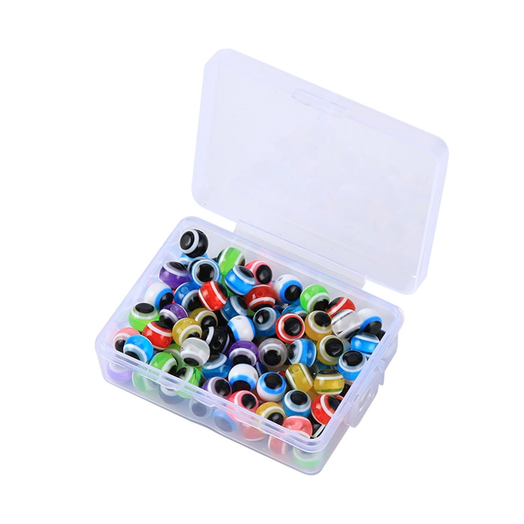 100x Mixed Colors Fish Eyes Beads Fishing Line Beads Floating Balls ...