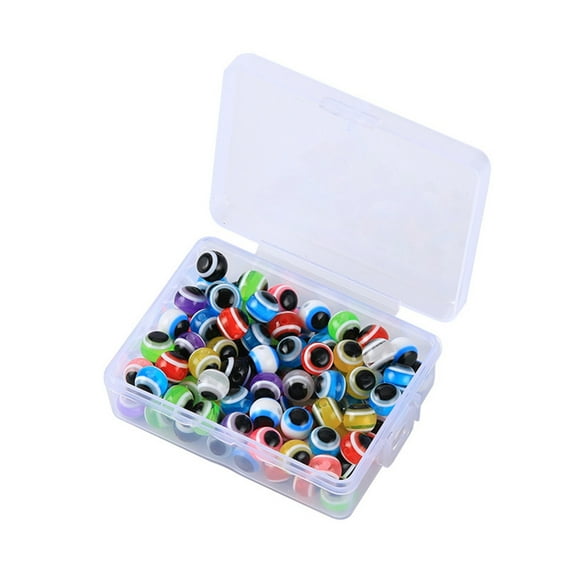 100x Mixed Colors Fish Eyes Beads Fishing Line Beads Floating Balls ...