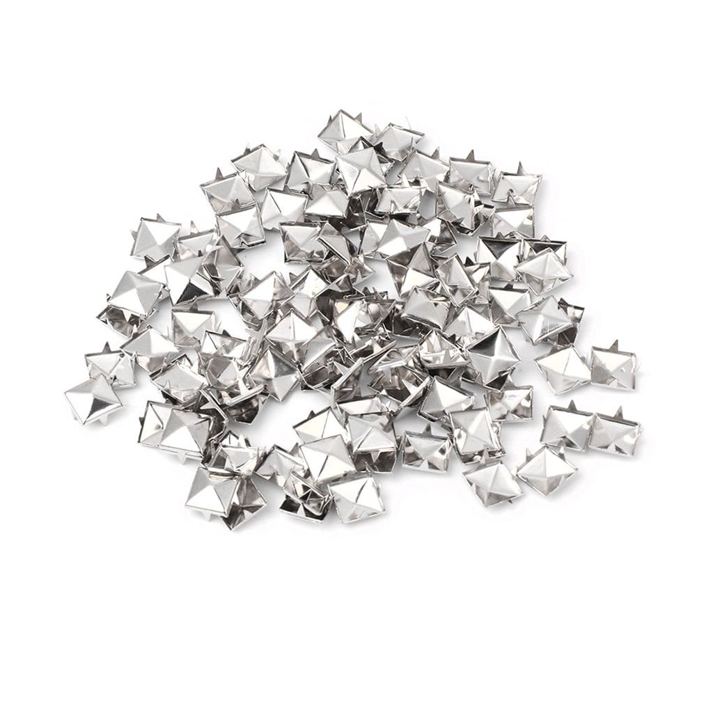 100x/Pack Square Rivets Square Rivets Metal Studs Decorative Rivets for ...