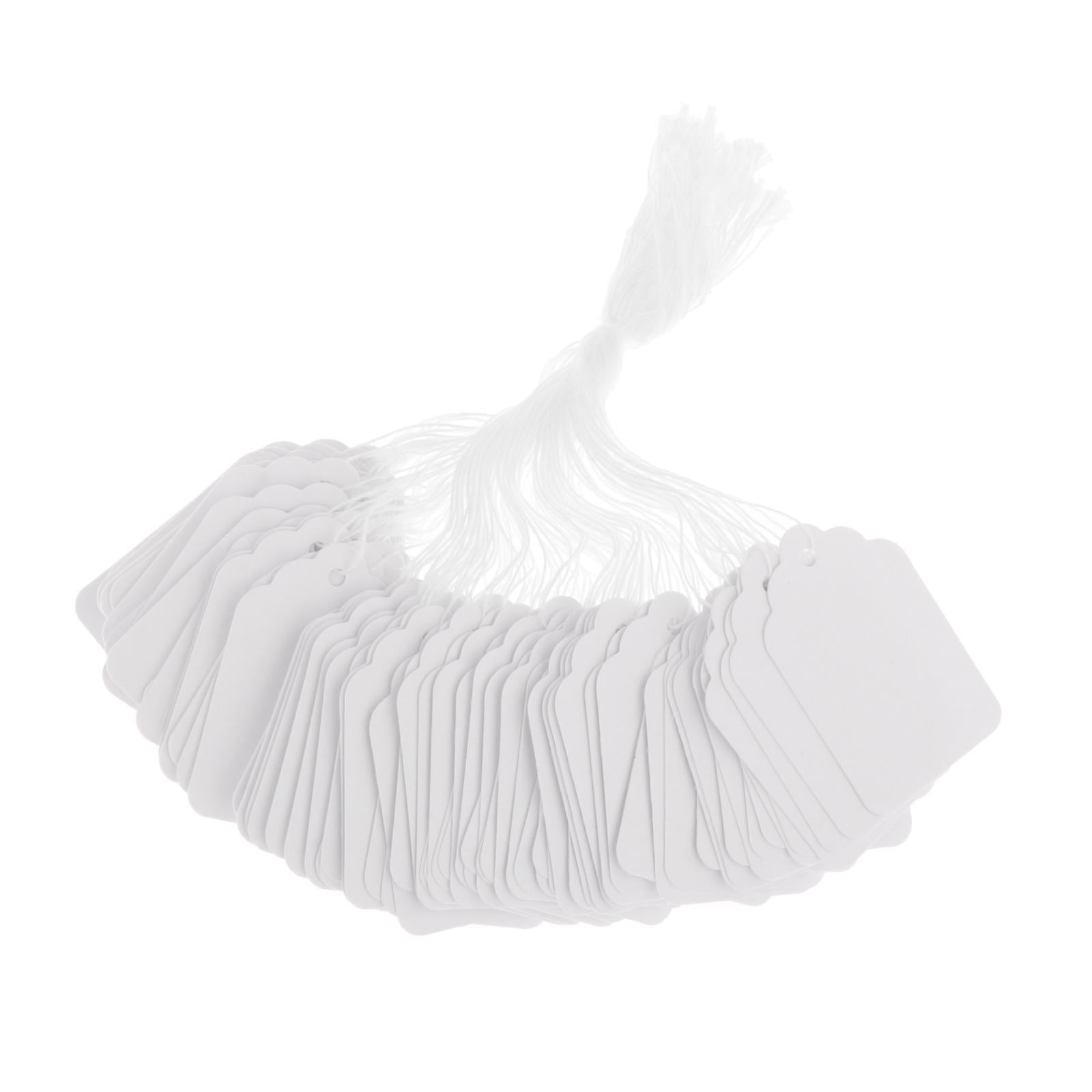 100x Price Display Tags Price Hanging Labels with String Attached ...