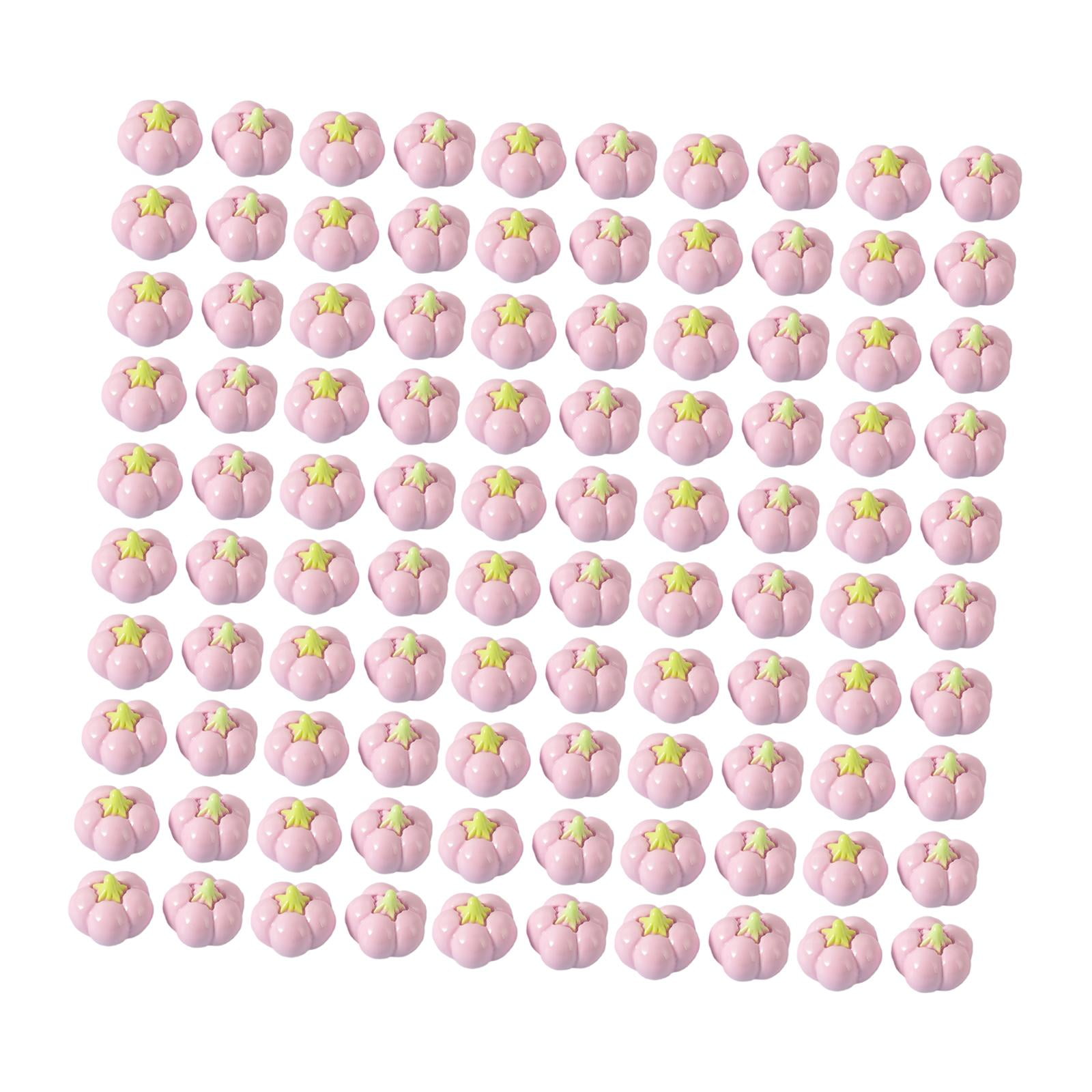100x Resin Mini Pumpkin Miniature Garden Figurines Flatback ...