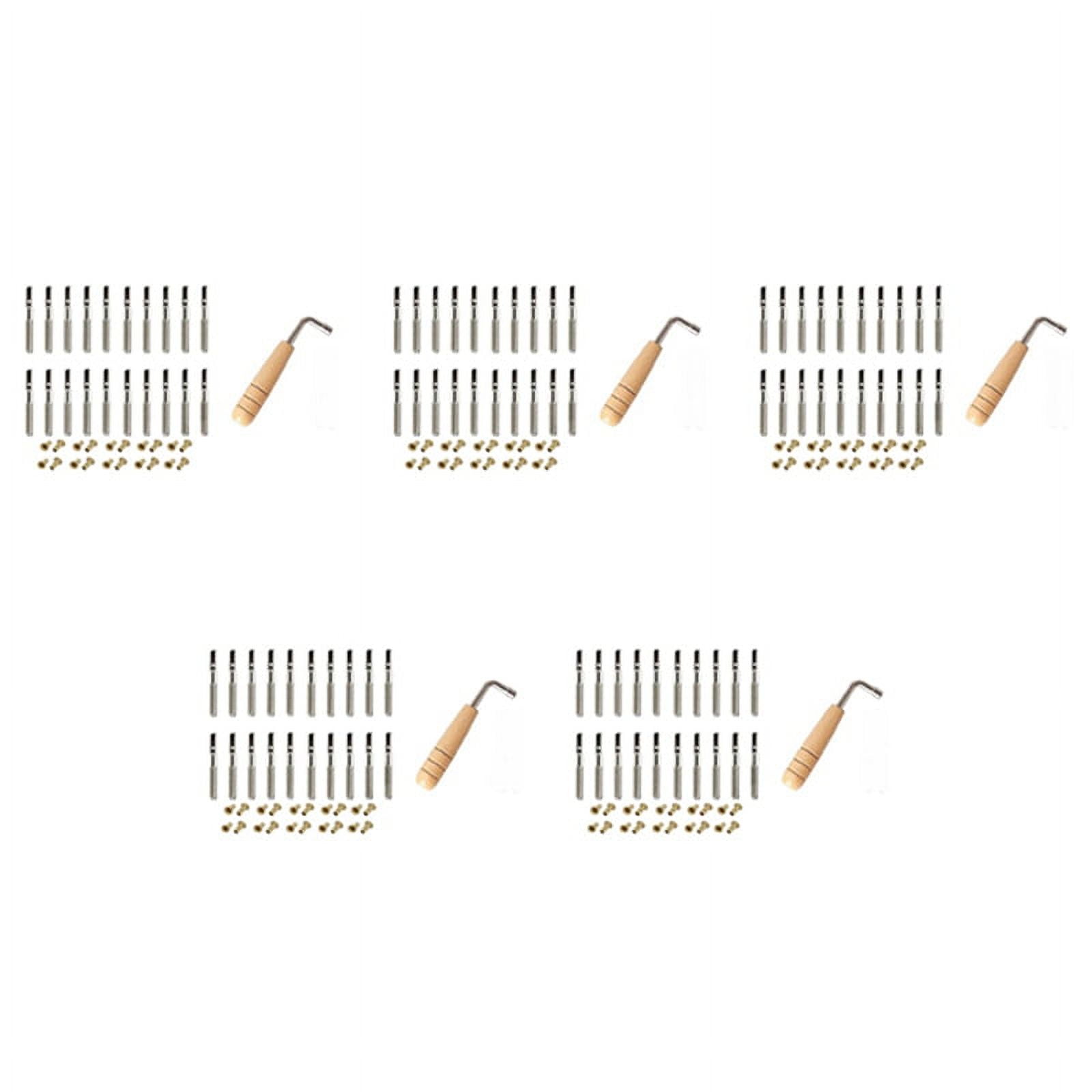 100x Tuning Pin Nails and 100Pcs Rivets,with L-Shape Tuning Wrench,for ...