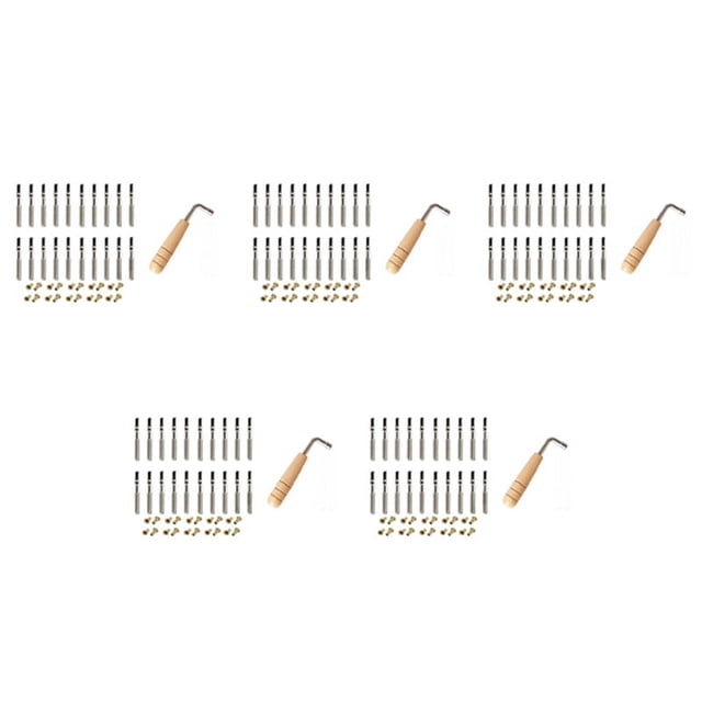 100x Tuning Pin Nails and 100Pcs Rivets,with L-Shape Tuning Wrench,for ...