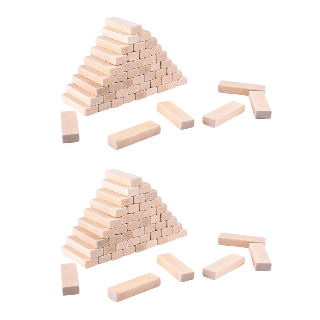 100x Wood Blocks -2 Inch - Rectangular Wood Blocks for Crafts And DIY ...