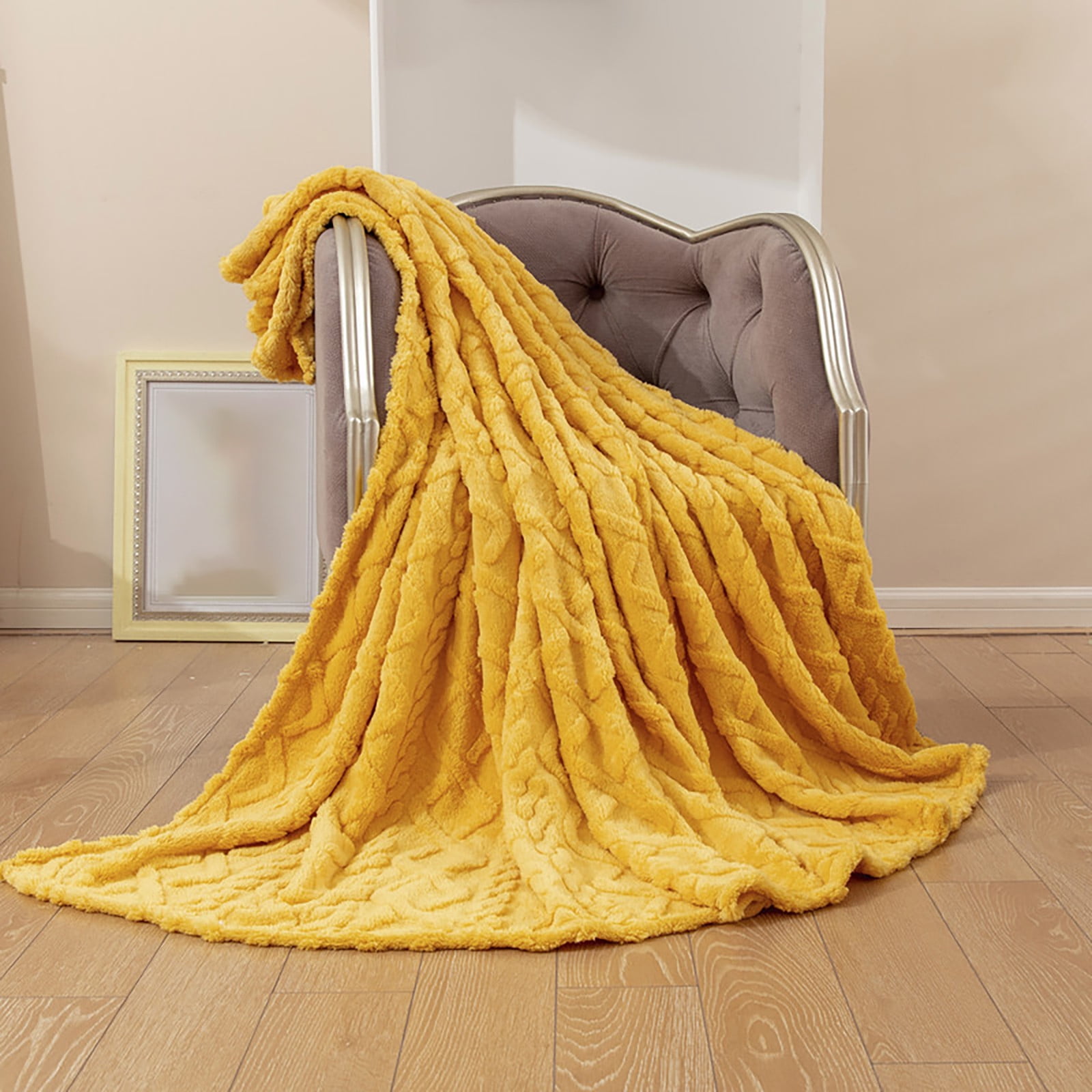 100x120cm Super Soft Fleece Blanket Throw for Sofa and Bedding - Warm ...