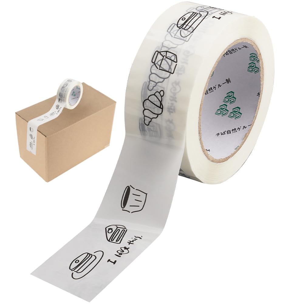 100yards*40mm Designer Packing Tape Food Printing Shipping Tape Milk ...