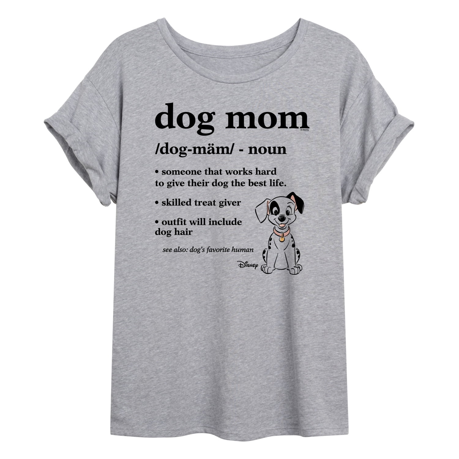 101 Dalmatians - Dog Mom Definition - Women's Oversized Graphic T-Shirt ...