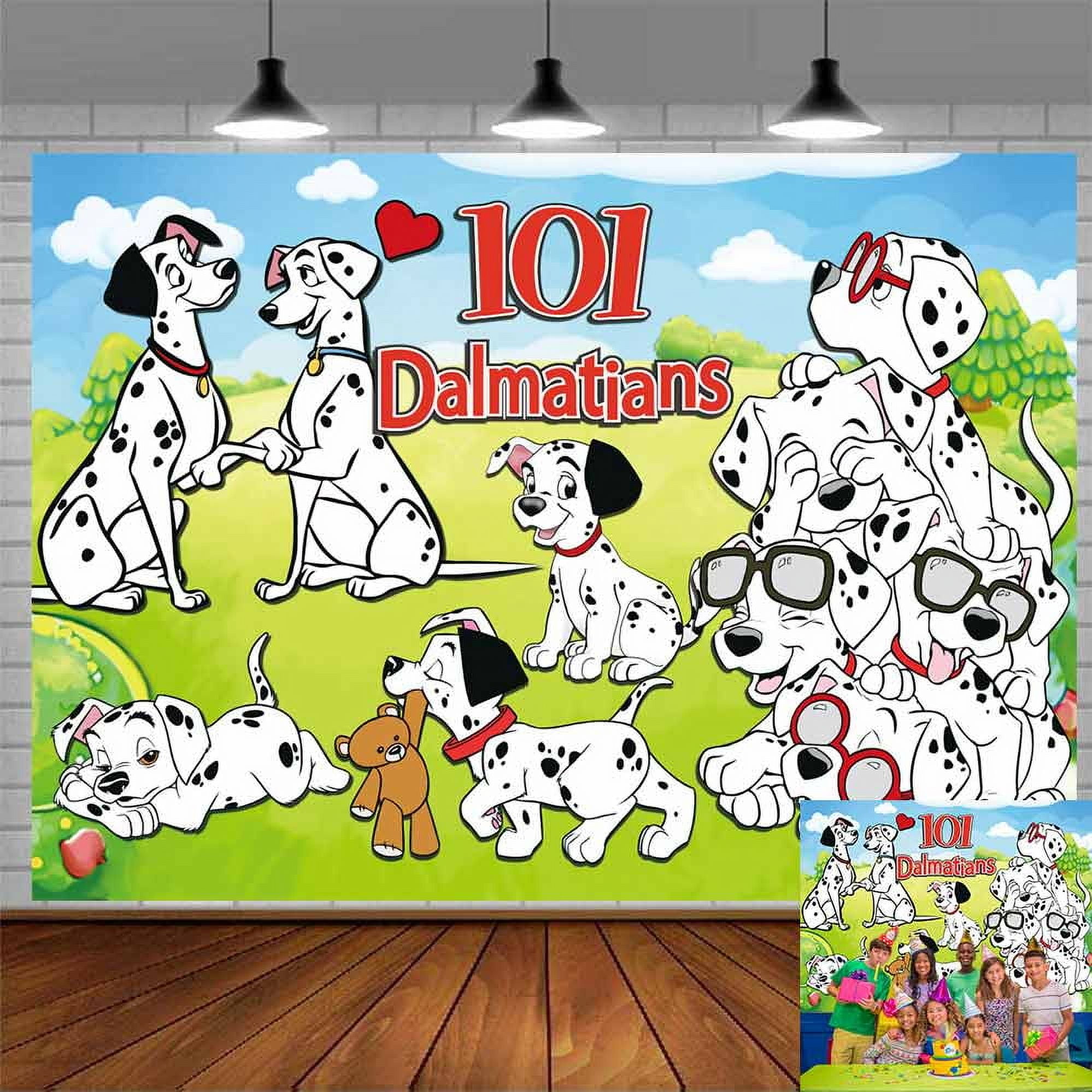 101 Dalmatians Dog Post Backdrop Banner Party Supplies Birthday ...
