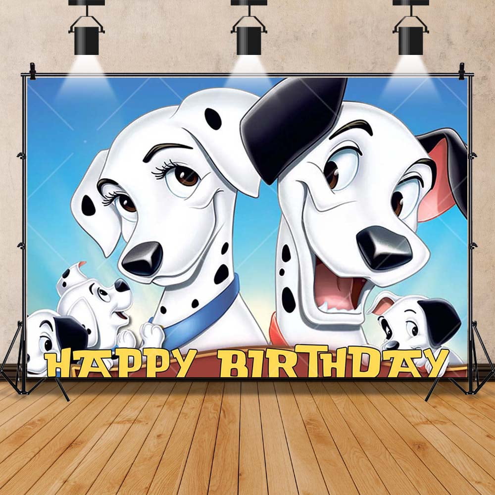 101 Dalmatians Happy Birthday Backdrop Banner Poster for Dalmatians ...