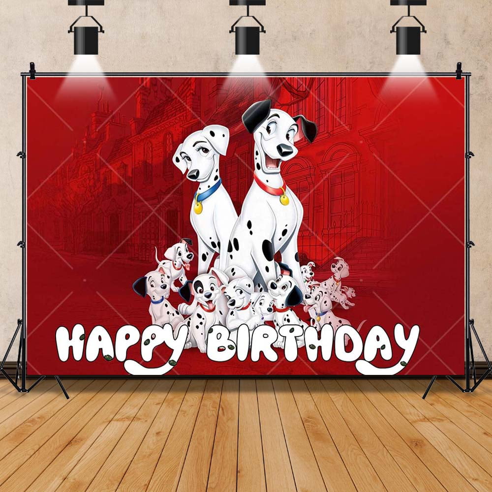 101 Dalmatians Happy Birthday Backdrop Banner Poster for Dalmatians ...