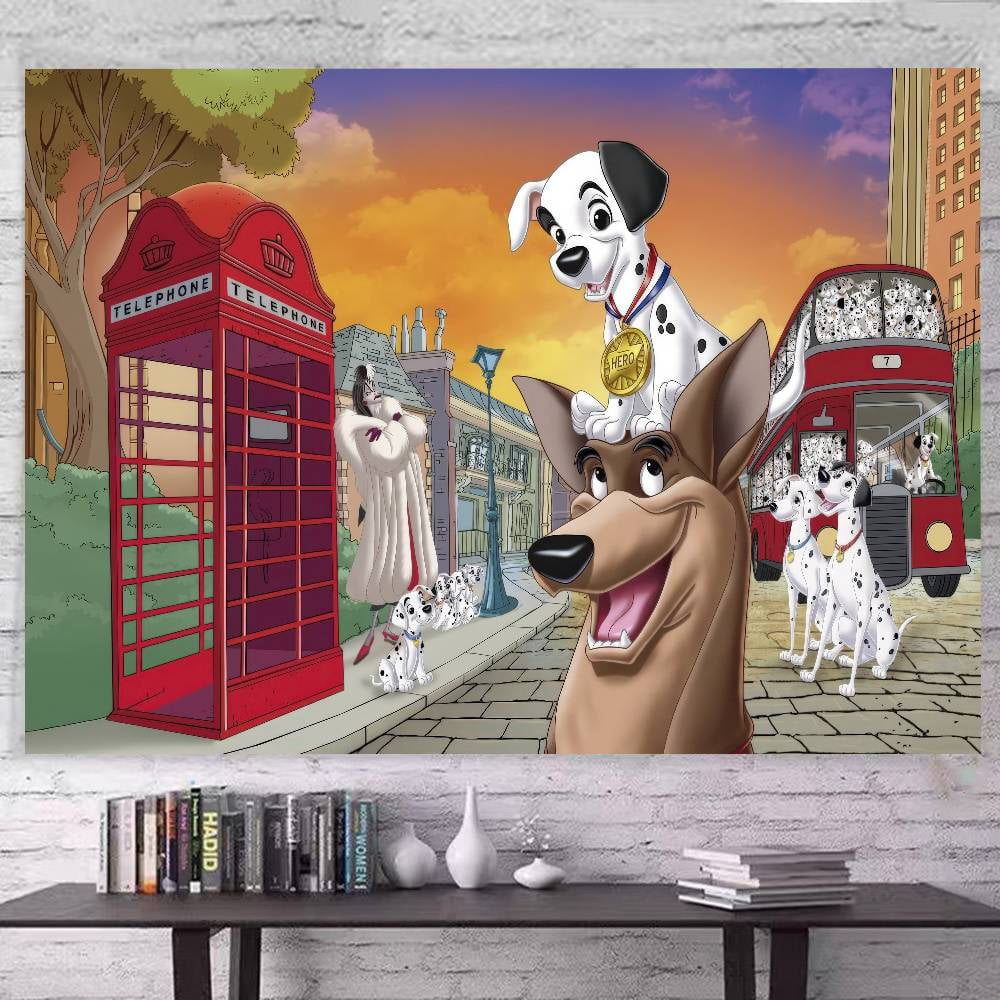101 Dalmatians Happy Birthday Backdrop Banner Poster for Dalmatians ...