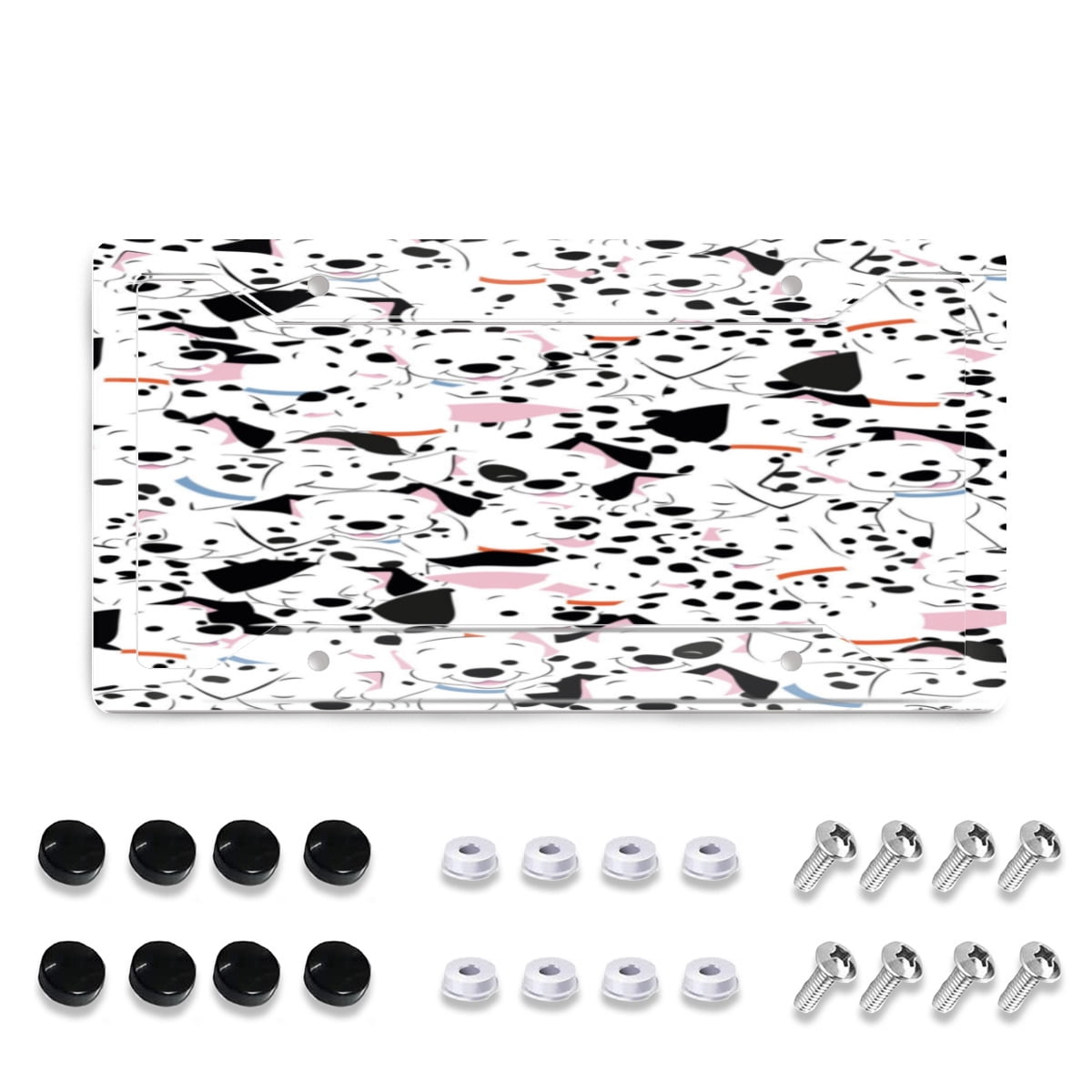 101 Dalmatians License Plate Frame Set - 4-hole License Plate Frame ...
