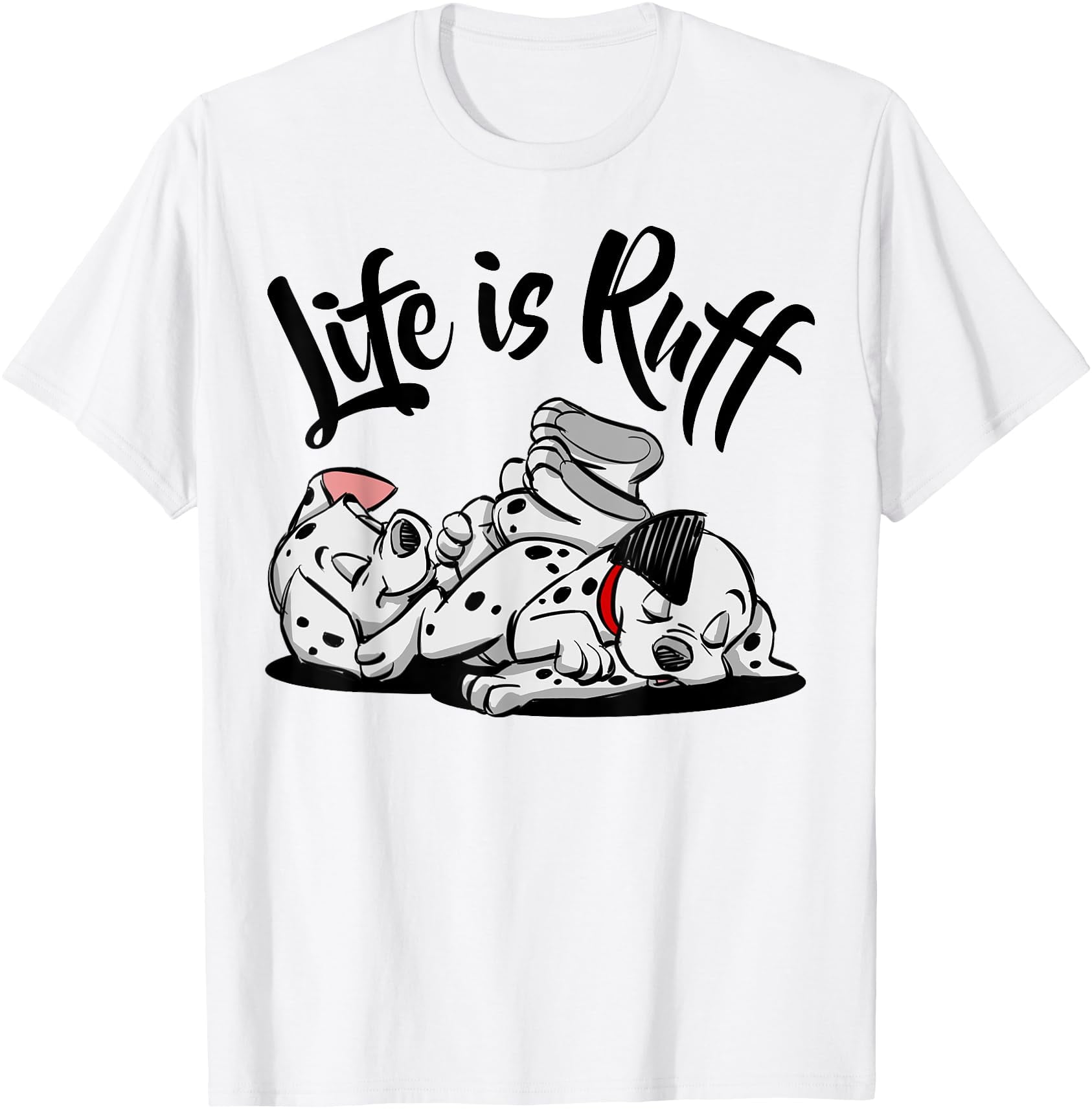 101 Dalmatians Life Is Ruff T-Shirt,Maroon Color,Size YXL - Walmart.com