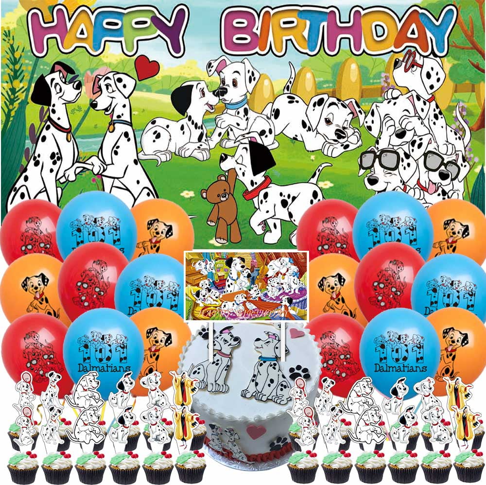 101 Dalmatians Party Supplies Decor Cake Topper Birthday Backdrop ...