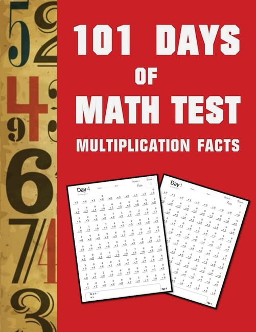 101 Day of Math test Multiplication Facts ( 100 Pages) (Paperback) by ...