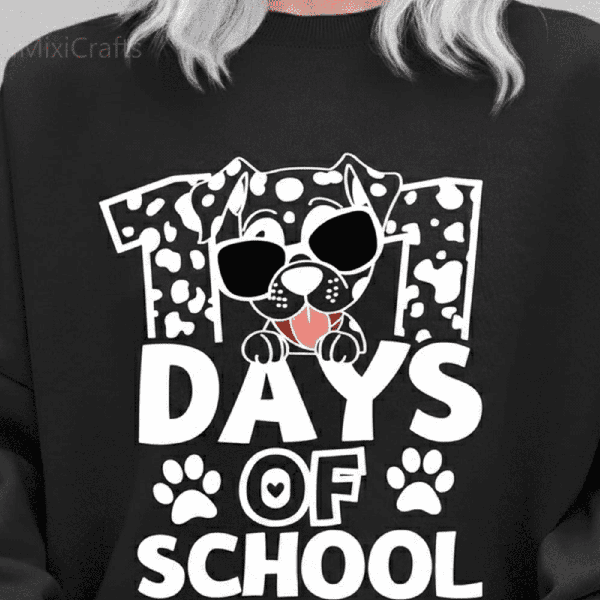 101 Days Of School Sweatshirt Pink Pencil Teacher Classroom Graphic ...