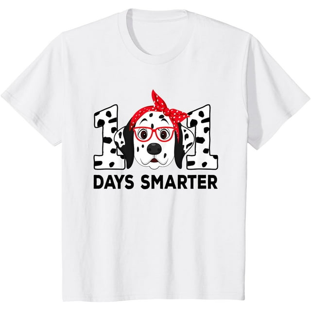 101 Days Smarter 101st Day School Dalmatian Dog Teacher T-Shirt,Light ...