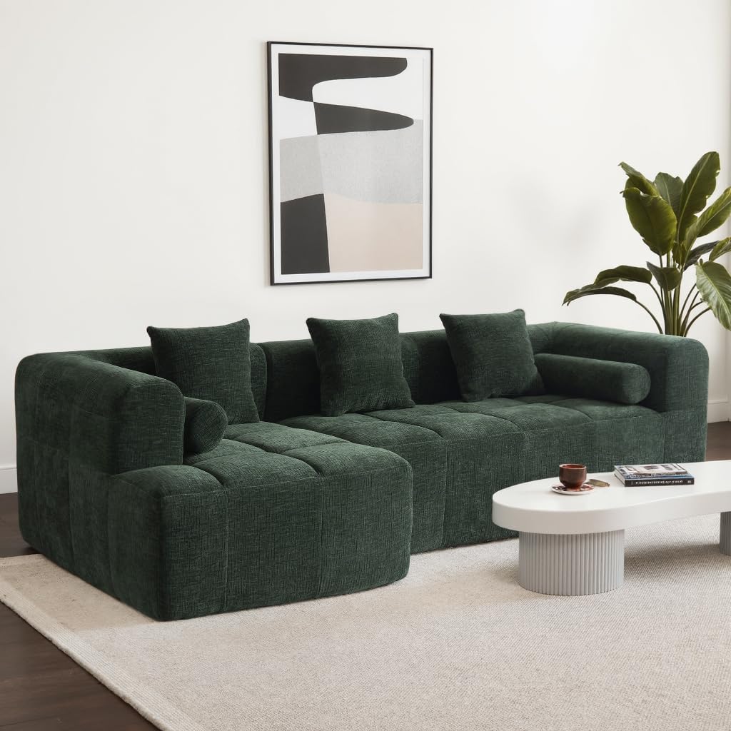 101” Modular Sectional Couches for Living Room, Cloud Couch with Deep ...