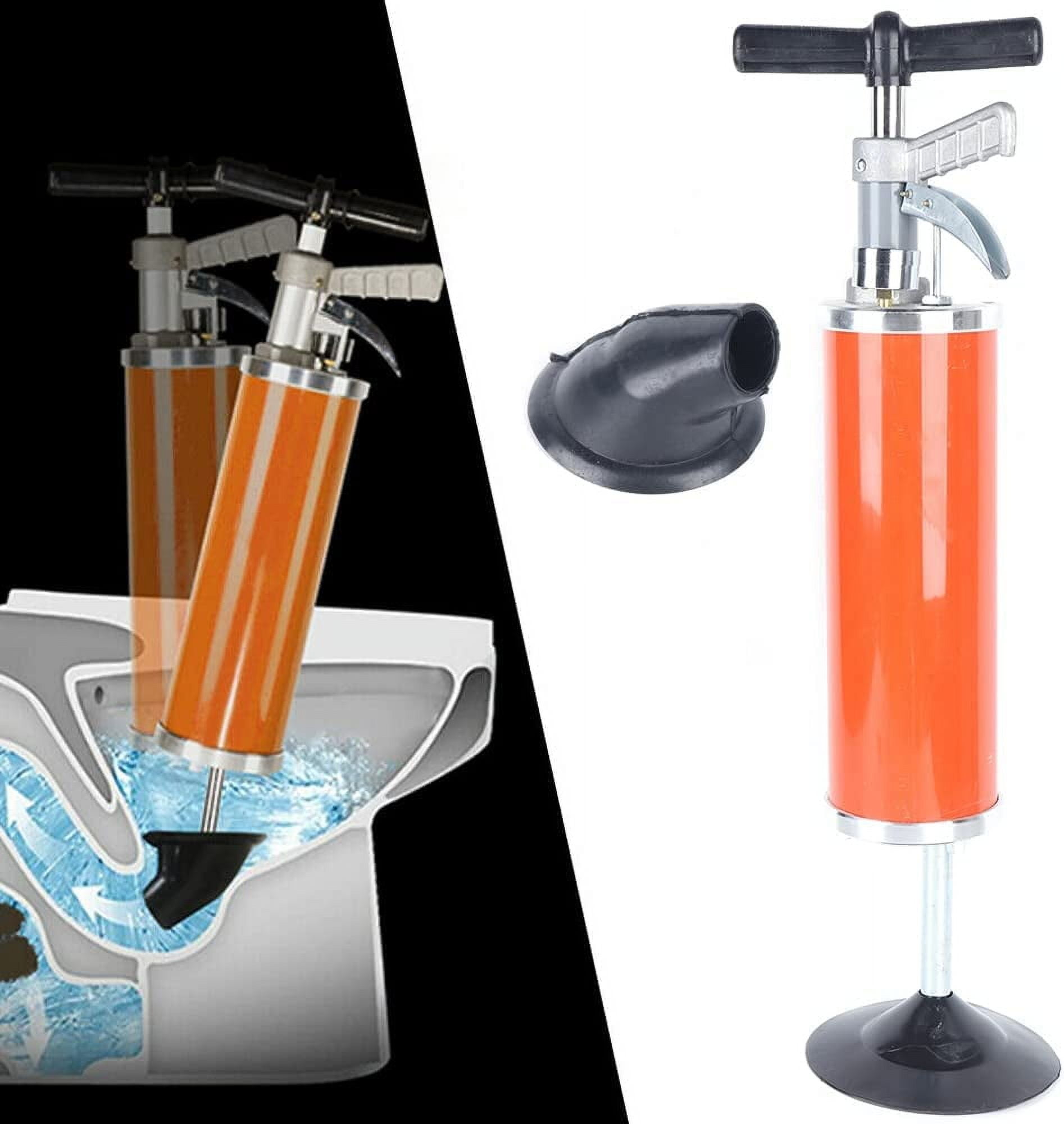101 PSI High Pressure Toilet Air Plunger Drain Blaster, Clog Remover ...