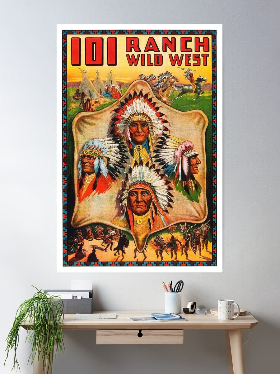 101 Ranch Wild West Show, 1910. Vintage Poster Poster Wall Art, Modern ...