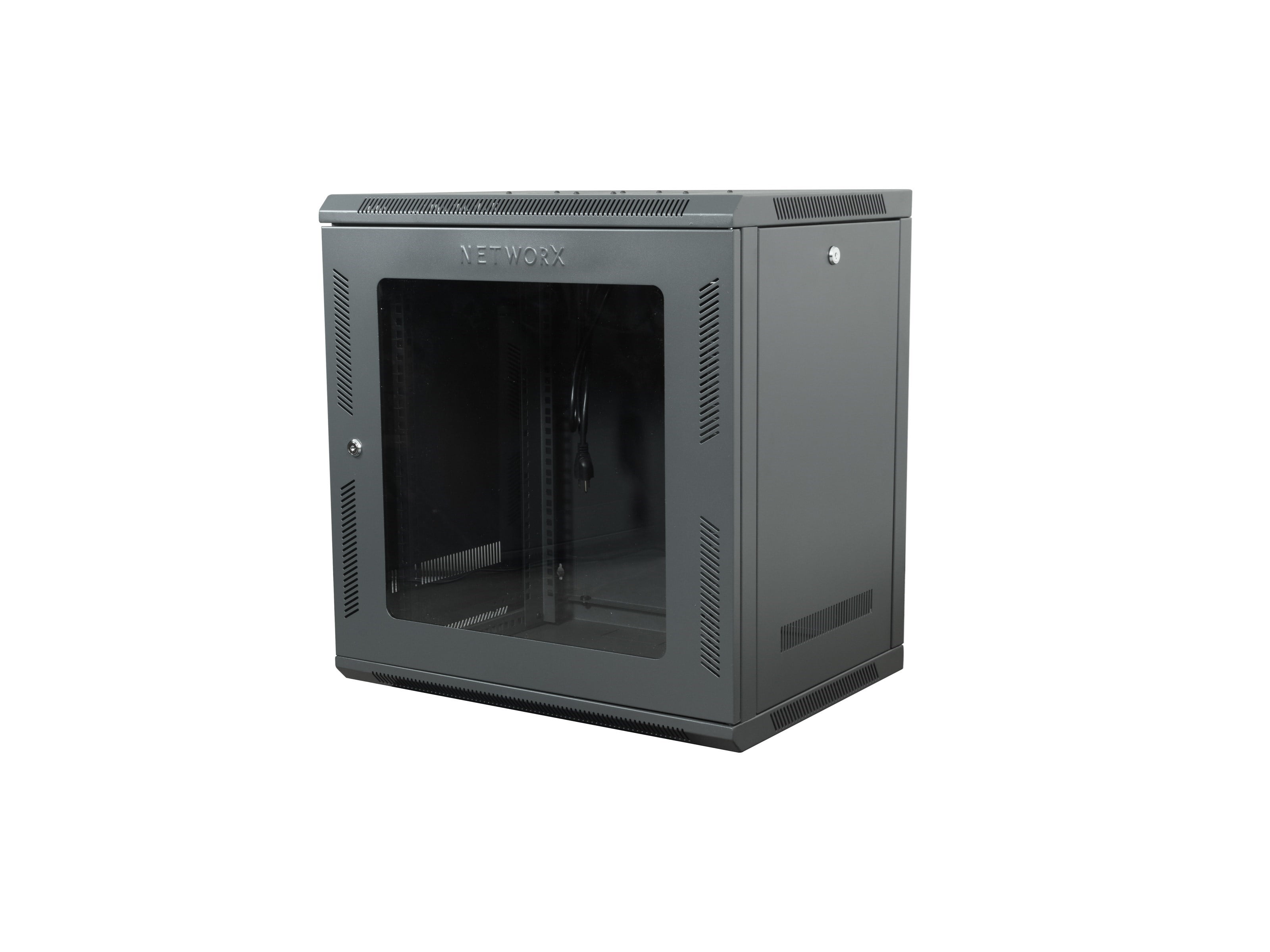 Networx 12U Wall Mount Network Cabinet, 101 Series - 18" Deep, Lockable ...
