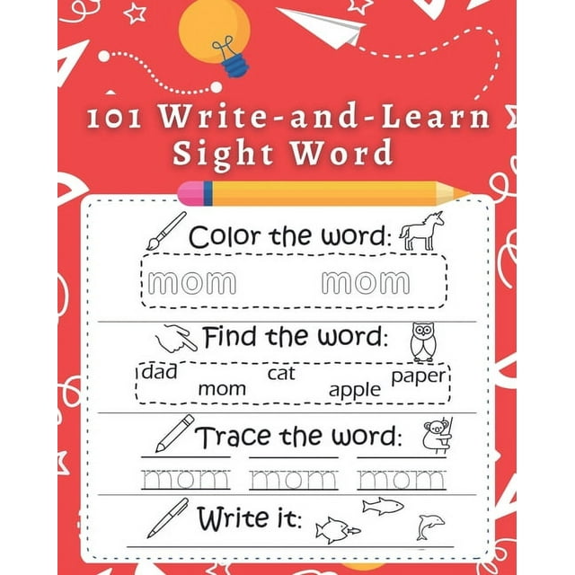101 Write-and-Learn Sight Word: 101+ Must Know Sight Words For ...