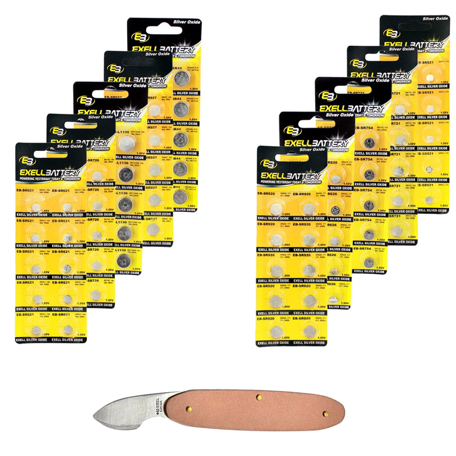 101 pcs Assorted Silver Watch Batteries Repair Kit Variety Pack ...