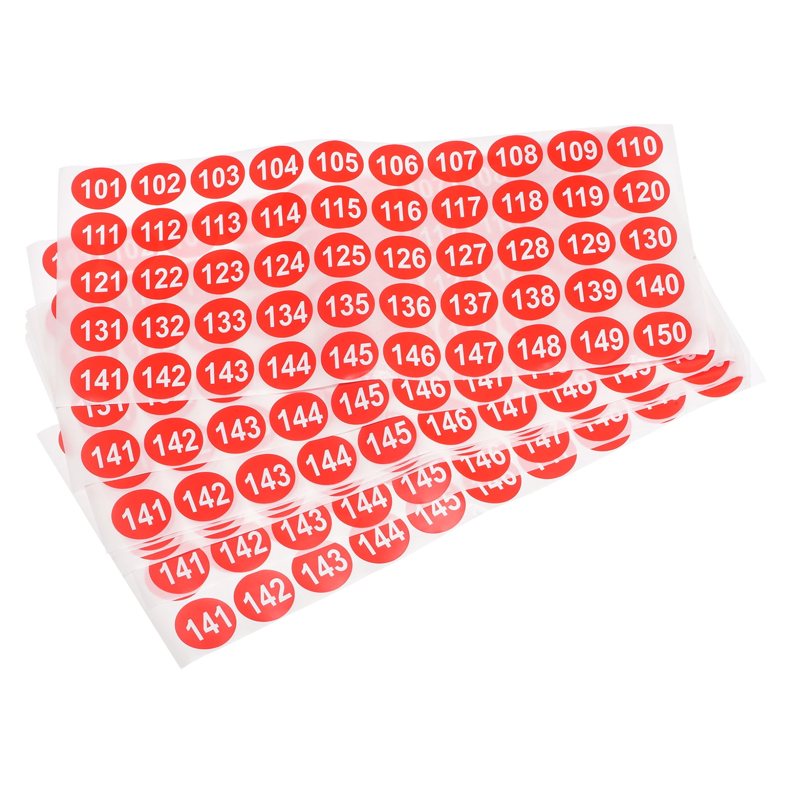 101 to 150 Number Stickers Number Label Self Adhesive Marked Sticker ...