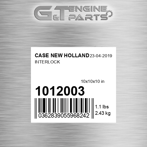 1012003 INTERLOCK fits CASE NEW HOLLAND (New OEM) - Walmart.com