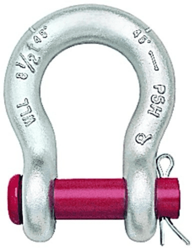 1018179 Carbon Steel G-213 Round Pin Anchor Shackle, Galvanized, 8-1/2 ...