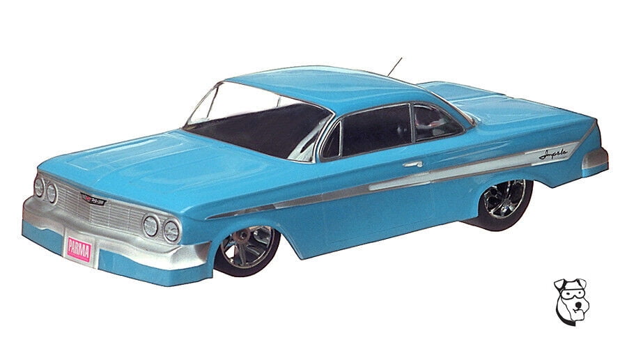 #10196 - 1/10 PARMA ‘61 Chevy Impala Low Rider Clear RC Car Body ...