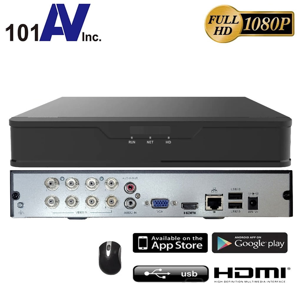 101AV 8CH Security System Hybrid HD H.265+/H.264 5in1 DVR, HD-TVI/CVI ...