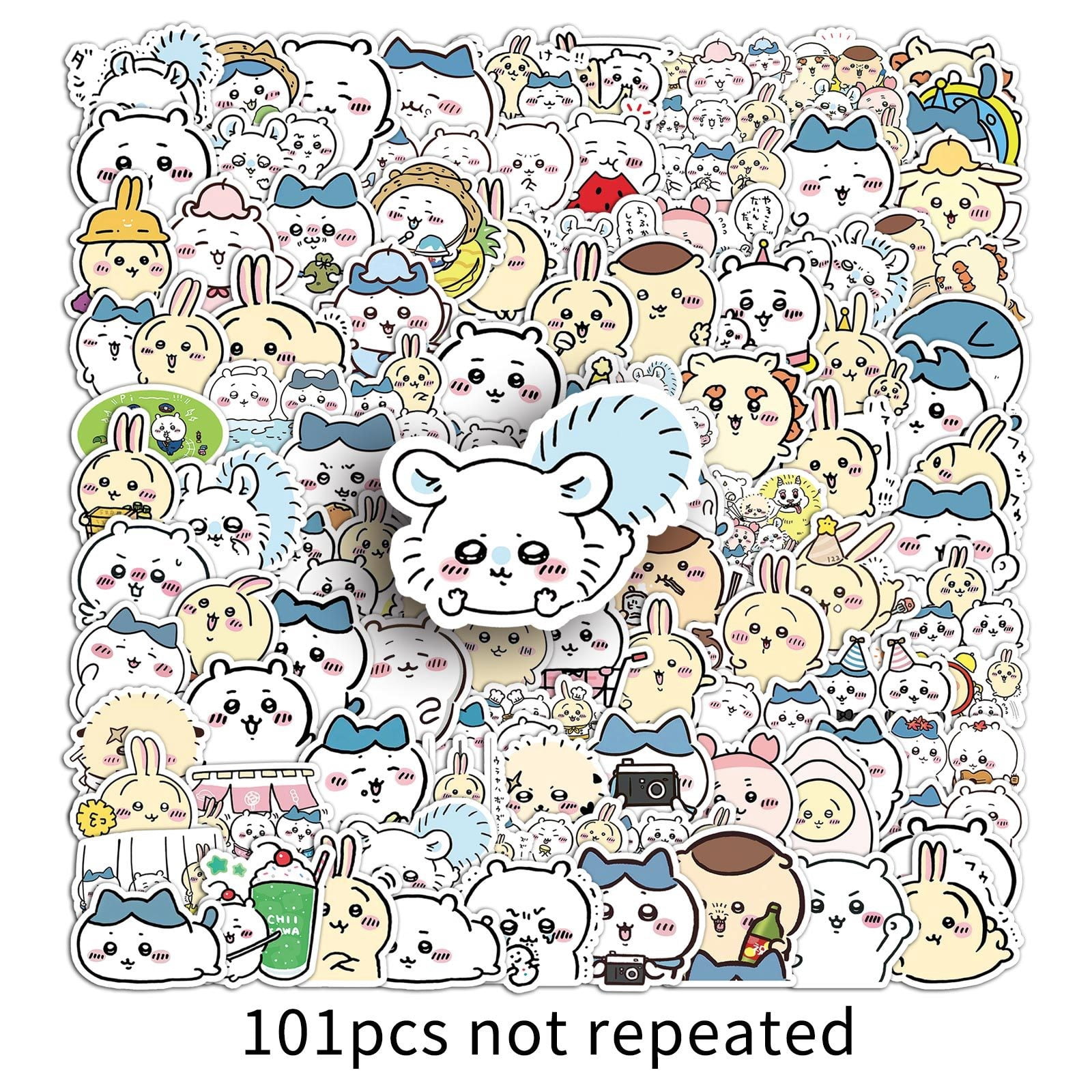101Pcs Chiikawa Stickers, Water Bottle Stickers for Kids, Kawaii Vinyl ...