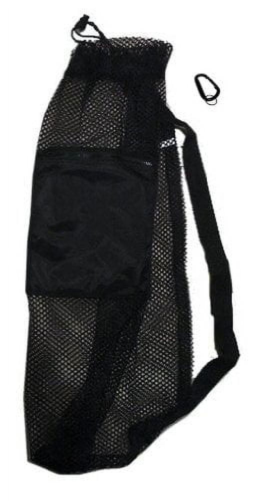 101SNORKEL Mesh Drawstring Snorkel Swim Sport Bag with Black Zip Pocket ...