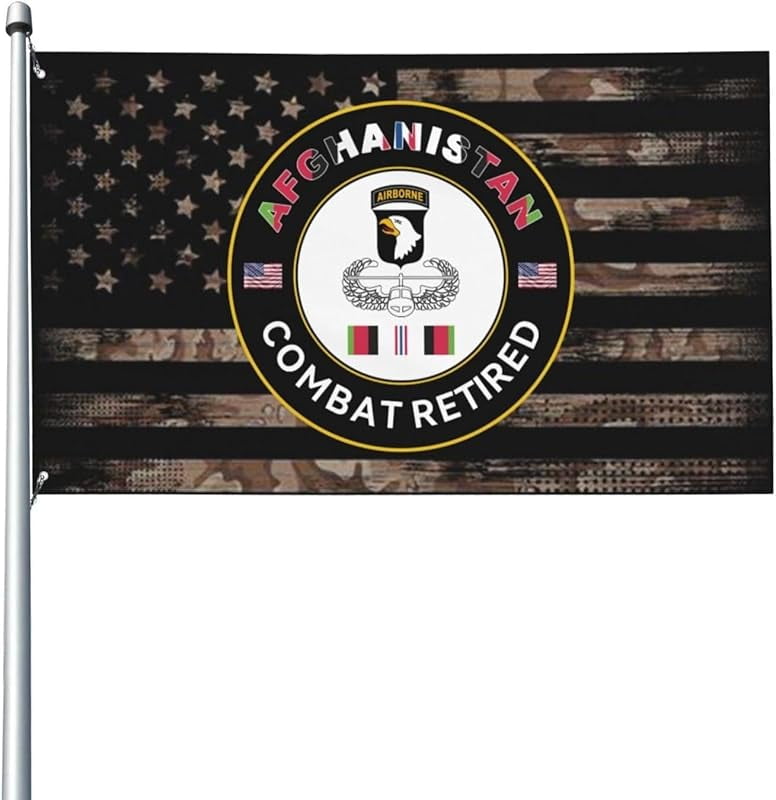 101st Airborne Division Afghanistan Combat Flag Home Garden Flag Banner ...