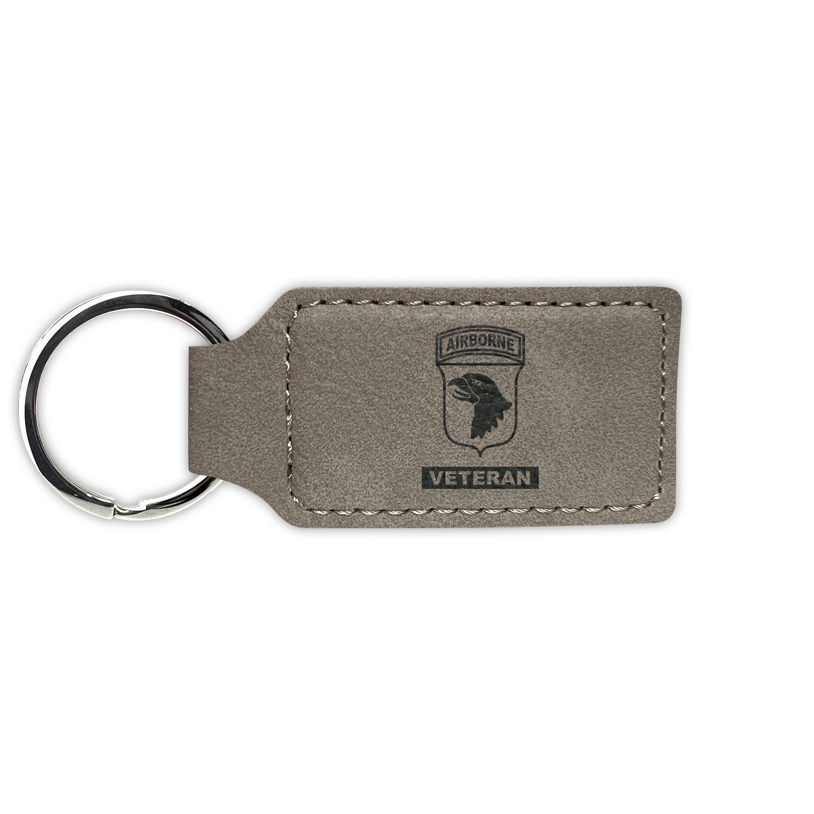 101st Airborne Division Veteran Keychain Leatherette Rectangle - Laser ...