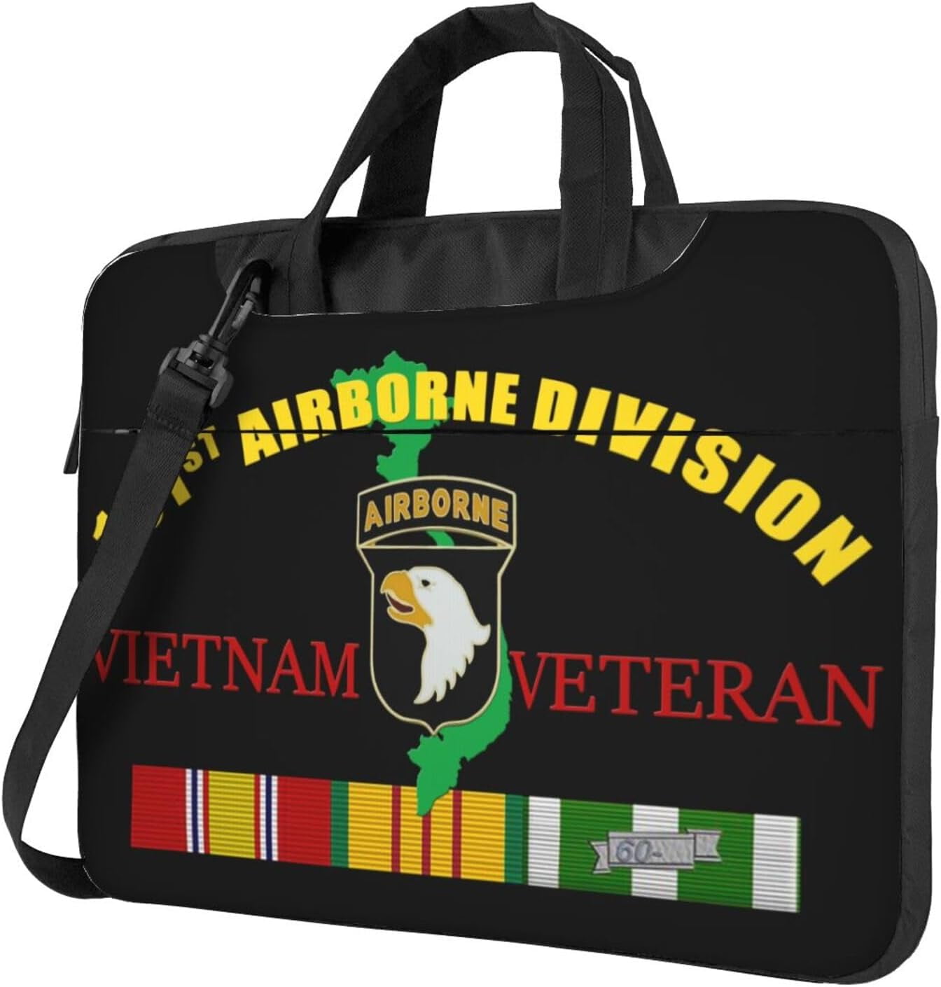 101st Airborne Division Vietnam Veteran 3d Pattern Laptop Bag Shoulder ...
