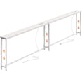 102.4 Inch Sofa Table with Power Outlets, 23.9’’-34.4’’ Height ...