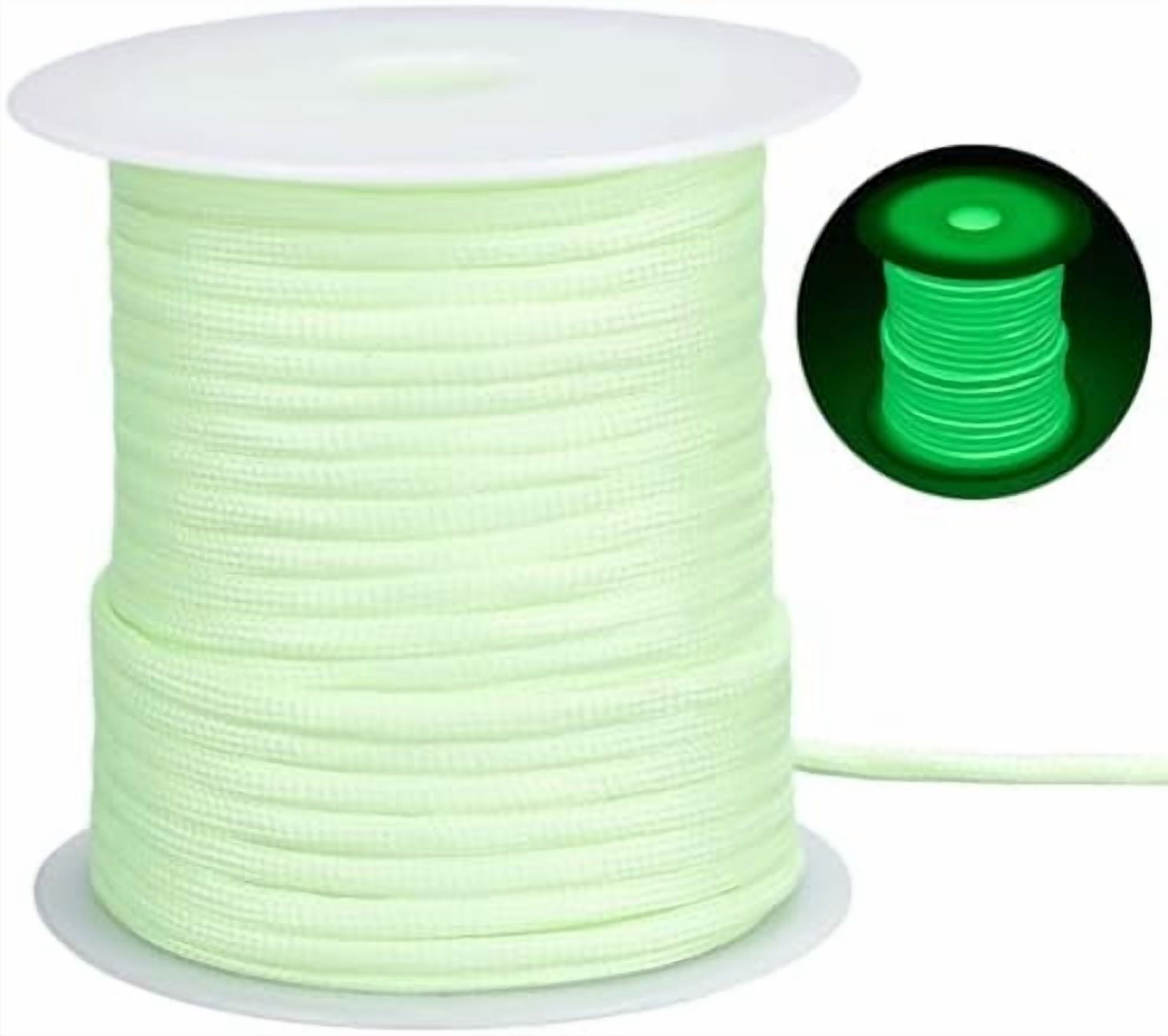 102 Feet/31M Parachute Rope Glow in The Dark Paracord Kit 4mm Green ...