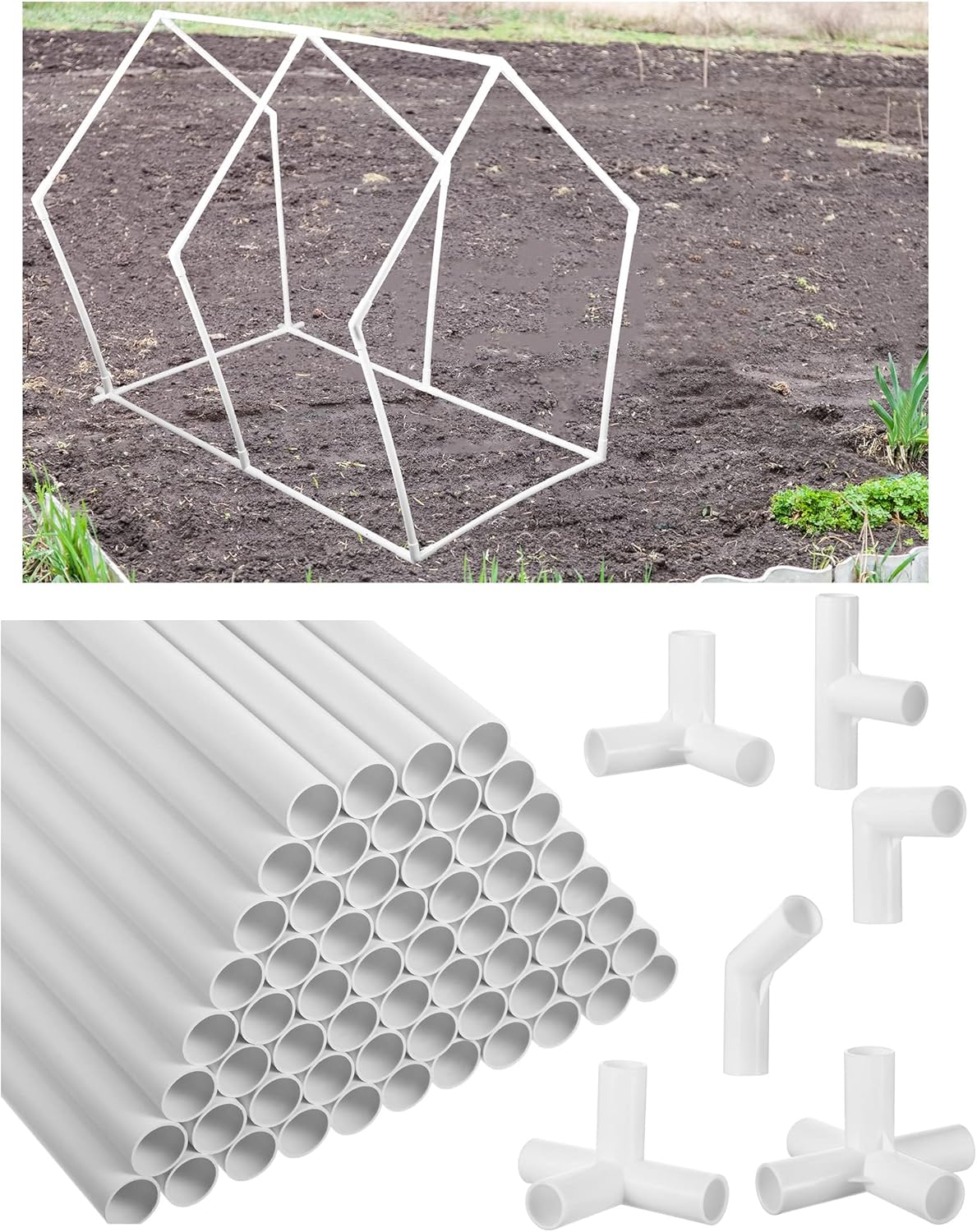 102 Pcs DIY PVC Projects Set, Polypropylene & PVC Material, for Home, Greenhouse, Garden, Farm ...
